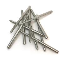 China T316 Stainless Steel Left Right Handed Thread Swage Lag Screws Wood Post Of 1/8