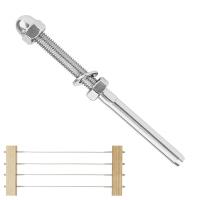 China Swage Stud Tensioner 50Pcs Stainless Steel Cable Railing Hardware System Kit For Wood Metal Posts for sale