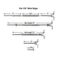 China Hardware Stair Railing Components 316 304 Wire Fence Tensioner Parts for sale