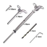 China Safe Strong Wire Cable Railing Hardware Black Wire Fence Tensioner Kits for sale