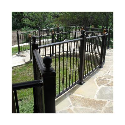 China New Design Cheap Wrought Iron Fence Panel Steel Metal Picket Ornamental Fence for sale