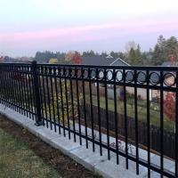 China New Design Cheap Wrought Iron Fence Panel Steel Metal Picket Ornamental Fence for sale