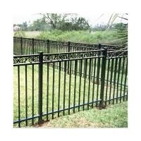 China New Design Cheap Wrought Iron Fence Panel Aluminum Metal Picket Ornamental Fence for sale
