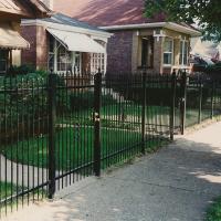 China New Design Cheap Wrought Iron Fence Panel Aluminum Metal Picket Ornamental Fence for sale