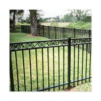 China Home Garden Ornamental Black Decorative Metal Wrought Iron Steel Fence for sale