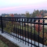 China Home Garden Ornamental Black Decorative Metal Wrought Iron Steel Fence for sale