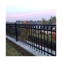 China Cheap Modern Metal Fence Galvanized Picket Wrought Iron Fence Panels Steel Fence for sale