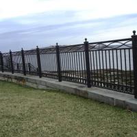 China Cheap Modern Metal Fence Galvanized Picket Wrought Iron Fence Panels Steel Fence for sale