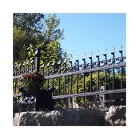 China Decorative Low Price High Quality Iso9001 Cheap Wrought Iron Fence Customize Metal Steel Fence for sale