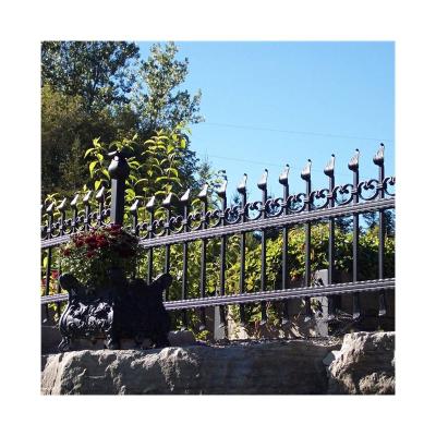 China Decorative Low Price High Quality Iso9001 Cheap Wrought Iron Fence Customize Metal Steel Fence for sale