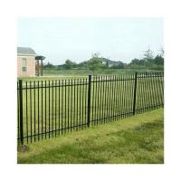 China Beautiful Wrought Iron Artistic Fencing, Ornamental Curved Fence Panels Wrought Iron for sale