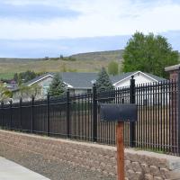 China Beautiful Wrought Iron Artistic Fencing, Ornamental Curved Fence Panels Wrought Iron for sale