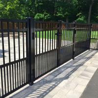 China Cheap Prices Outdoor Metal Garden Fence Panel Black Aluminum Fence For Houses Steel Wooden Pallet Powder Coated Aluminium Fence for sale