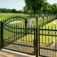 China Luxury Decorative Superior Quality Metal Aluminum Wrought Iron Fences And Gates for sale