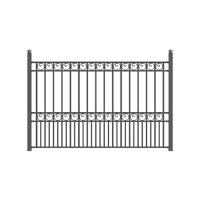 China Modern Wrought Iron Steel Fence 6 Foot Garden Outdoor Galvanized Fence Panels for sale