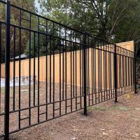 China Galvanized Wrought Iron Panel Fence Metal Zinc Steel Fence Panels for sale