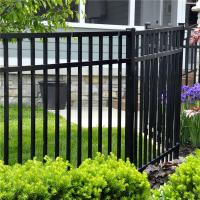 China Sheet Wrought Iron Fence Powder Coated Metal High Wall Fencing for sale