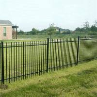China Sheet Wrought Iron Fence Powder Coated Metal High Wall Fencing for sale