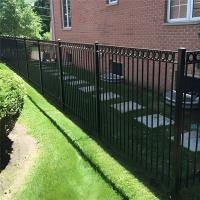 China Powder Coated Wrought Iron Fence Metal Picket Ornamental Fence Panel for sale