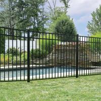 China Decorative Wrought Iron Gate Fence Metal Pergola Aluminium Black Garden Fence for sale
