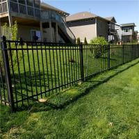 China Decorative Wrought Iron Gate Fence Metal Pergola Aluminium Black Garden Fence for sale