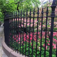 China Metal Wrought Iron Fencing Galvanized Steel Pickets Border Backyard Fence for sale