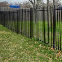 China Metal Wrought Iron Fencing Galvanized Steel Pickets Border Backyard Fence for sale