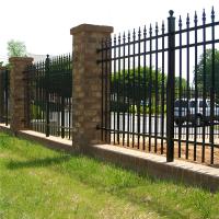 China Metal Wrought Iron Fencing Galvanized Steel Pickets Border Backyard Fence for sale