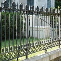 China Metal Wrought Iron Fencing Galvanized Steel Pickets Border Backyard Fence for sale