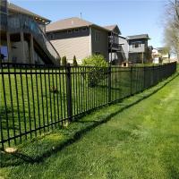 China Modern Wrought Iron Fence Aluminum Metal Picket Ornamental Fence for sale