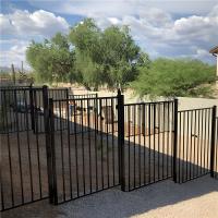 China Modern Wrought Iron Fence Aluminum Metal Picket Ornamental Fence for sale