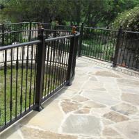 China Black Villa Wrought Iron Fence Courtyard Galvanized Wrought Garden Fence for sale