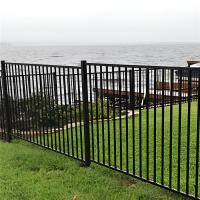 China Black Villa Wrought Iron Fence Courtyard Galvanized Wrought Garden Fence for sale