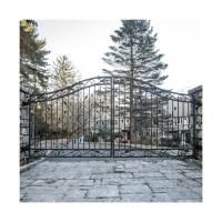 China Europe Wrought Iron Gate Iron, Villa Garden Door Village Security Rust Galvanized Outside Door for sale