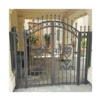 China European Style Wrought Iron Gate Galvanized Steel Doors Motorized Gate Speed Gate for sale