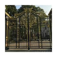 China European Style Wrought Iron Gate Galvanized Steel Doors Motorized Gate Speed Gate for sale