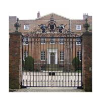 China Steel Gates Wrought Iron Gate With Hot Galvanized For Villa Entrance Garden for sale