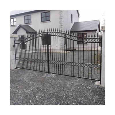 China Houses Modern Front Main Galvanized Wrought Iron Gated Garden Arch Designs Home In The Philippines for sale