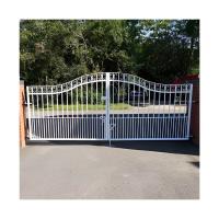 China Luxurious Exterior Metal Sliding Wrought Iron Lion Gate Decorations Galvanized Door Iron Gate for sale