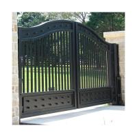 China Luxurious Exterior Metal Sliding Wrought Iron Lion Gate Decorations Galvanized Door Iron Gate for sale