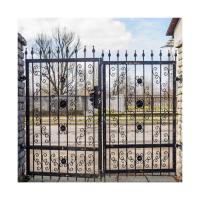 China Residential Black Powder Coated Galvanized Metal Aluminum Outdoor Entrance Sliding Gate for sale