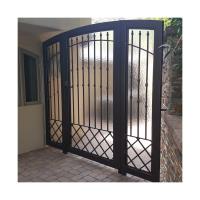 China New Style Double Door Luxury Metal Entrance Gate Galvanized Wrought Iron Gates for sale
