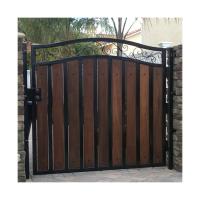 China 20Ft Steel Gate Door Wrought Iron Gate With Hot Galvanized For Villa Entrance Garden Galvanized Steel Electric Gate for sale