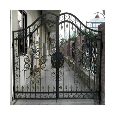 China Factory Wholesale Iron Gate Design With Galvanized Sheet Wrought Iron Gate Iron Gates for sale