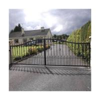 China Galvanized Steel Gates Metal Main Entrance Gates Wrought Iron Garden Gate for sale