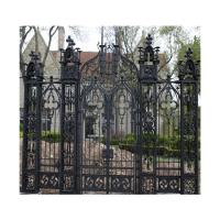 China Popular Main Gate Design Decorative Steel Sliding Gate  Wrought Iron  Galvanized Steel Electric Single Double Swing Gate for sale