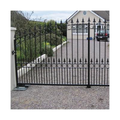 China Galvanized Steel Horse Design Driveway Gates 20Ft, 18Ft, 16Ft, 14Ft,12Ft Factory Direct Sales Driveway Steel Gate for sale