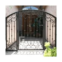China Garden Modern High Quality House Latest Exterior Metal Gate Design Manor Security Main Wrought Iron Golden Gate for sale