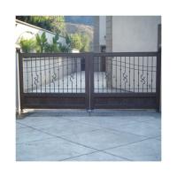 China Houses Front Garden Driveway Gate Galvanized Iron Gate Design Modern Wrought Iron Fancy Gates for sale