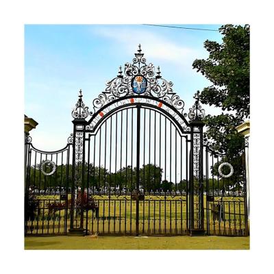 China Metal Galvanized House Gate High Quality Wrought Iron Gate Design Wrought Iron Garden Gate for sale